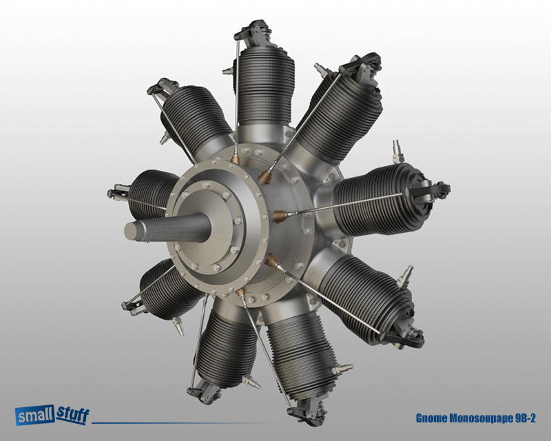 Small Stuff Models: 1/48 WWI Rotary Engines - Work In Progress