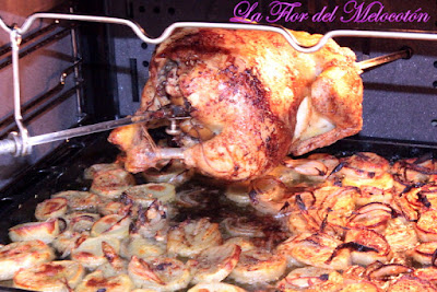 La Flor del Melocotón: Pollo a l'ast (pollo asado)