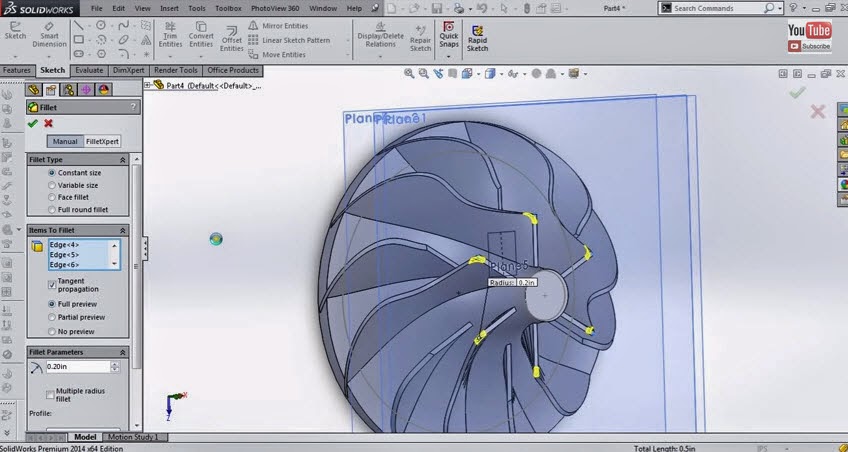 How to create a simple Modeling Turbine Rotor in Solidworks Tutorial ...
