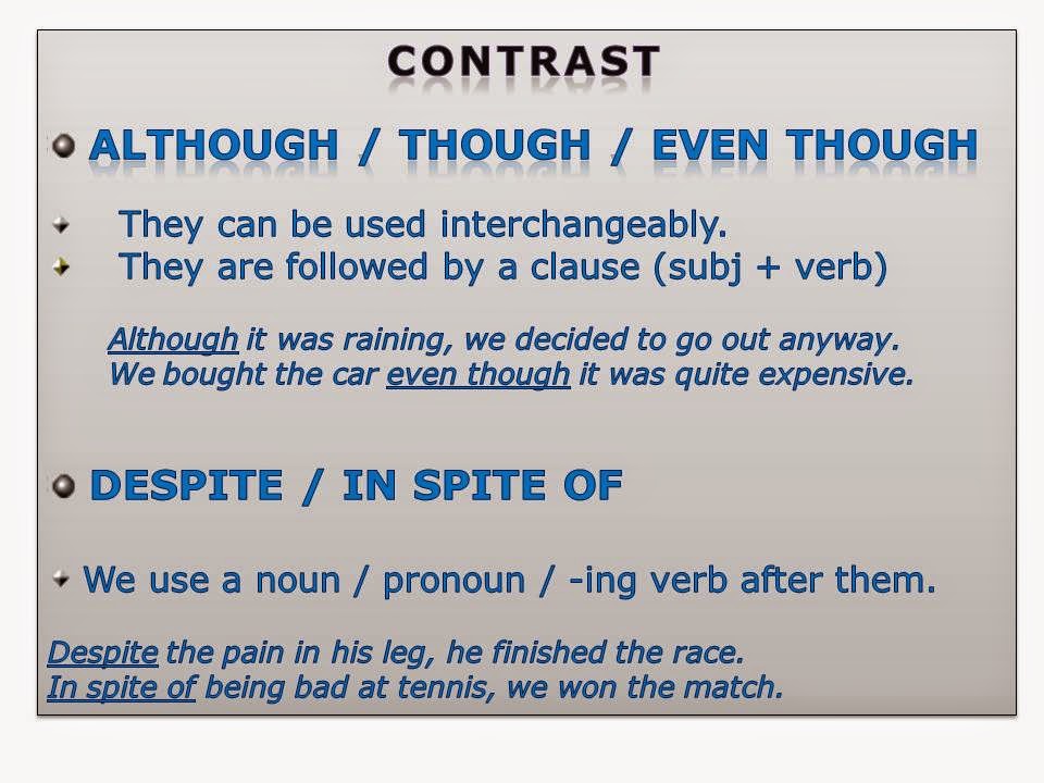 English Exercises and Notes: Connectors