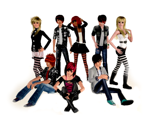 Cupcake Sims 3: The Sims 3 - Emo Scene Models