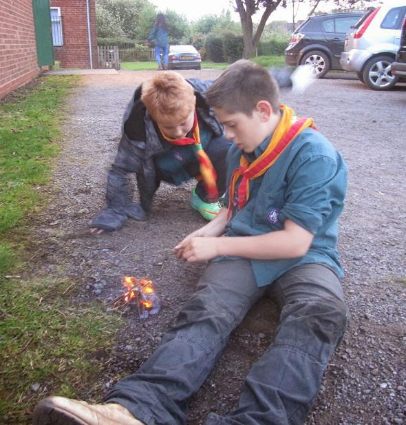 1st Meriden Scouts: Fire lighting