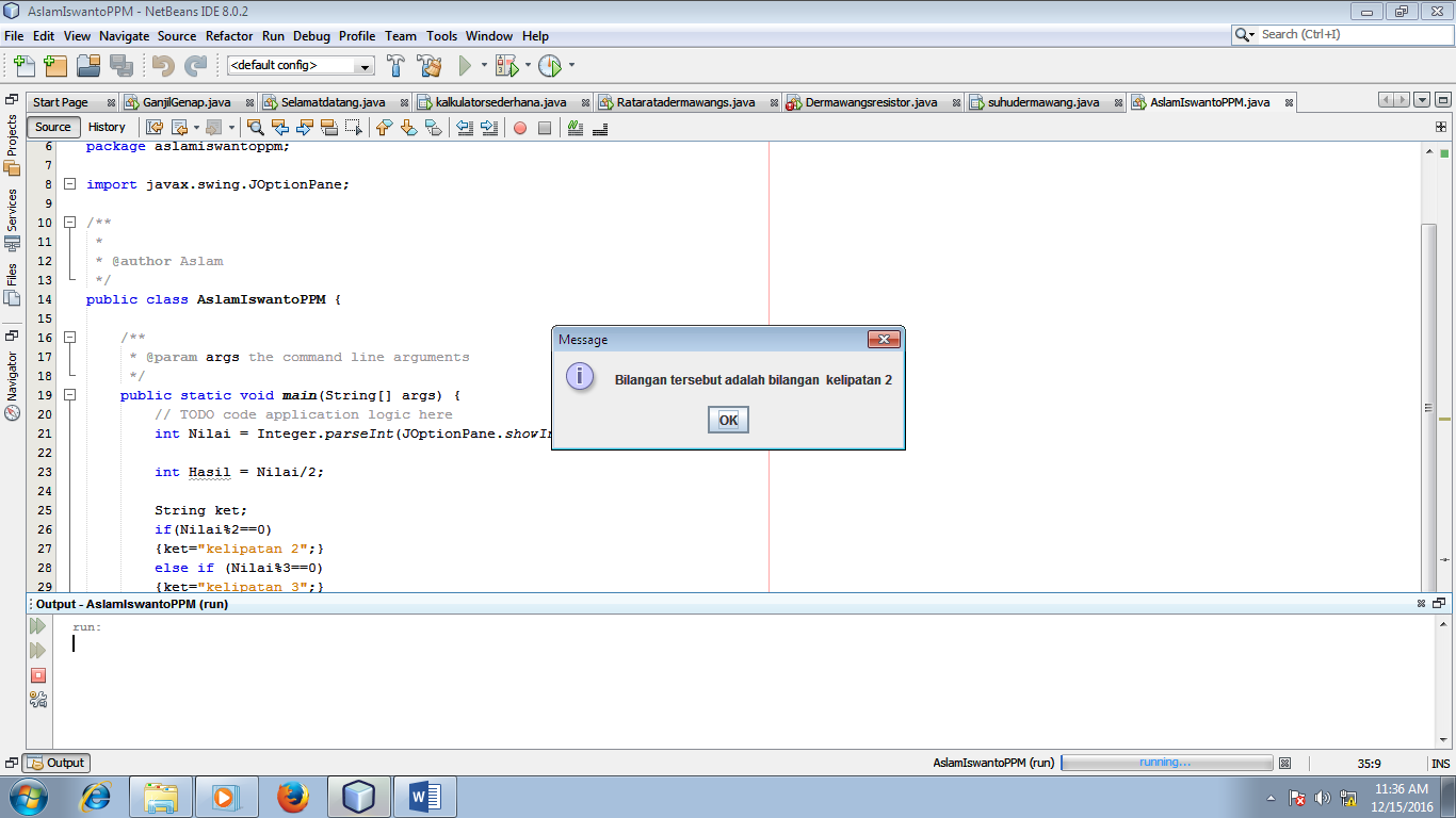 PRAKTEK DASAR KOMPUTER: PEMBUATAN PROGRAM KELIPATAN 2 DAN 3 MENGGUNAKAN ...