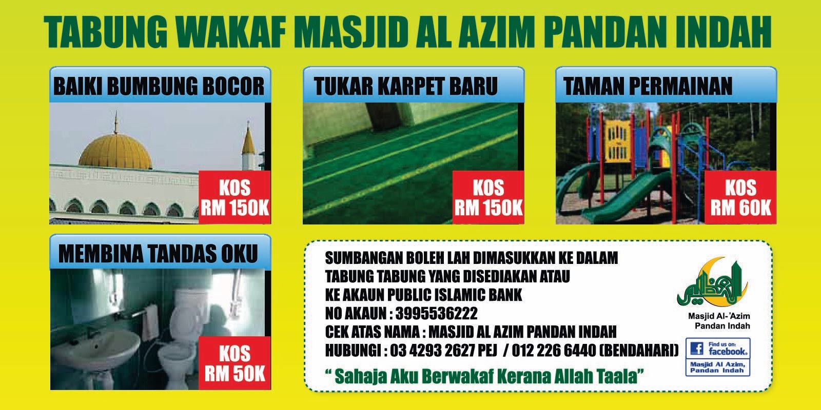 Masjid Al-Azim Pandan Indah Ampang: Tabung Wakaf Masjid Al-Azim Pandan ... Masjid Al-Azim Pandan Indah Ampang: Tabung Wakaf Masjid Al-Azim Pandan ...