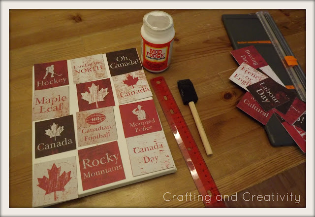 Crafting and Creativity: Canada Day Canvas