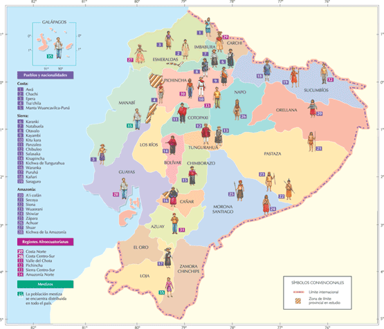 REGIONS AND CITIES OF ECUADOR: Provinces that compose Ecuador
