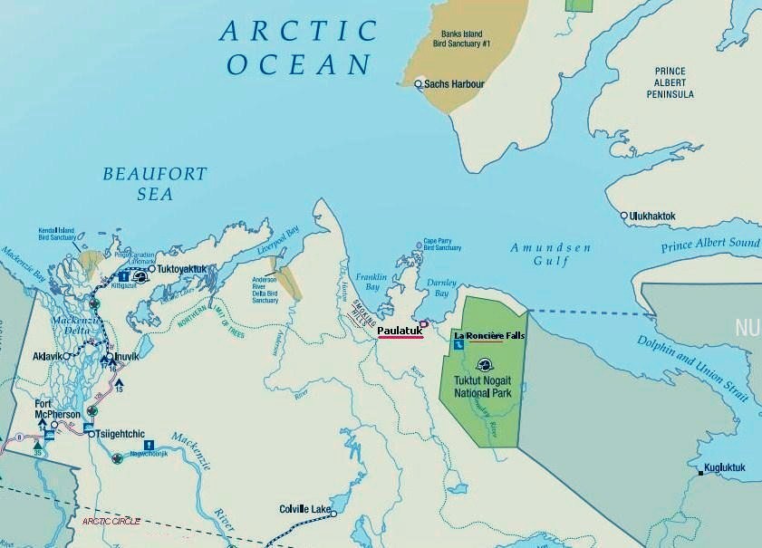 Ultima Thule: Paulatuk, the blue inuvialuit hamlet by the 'Smoking ...