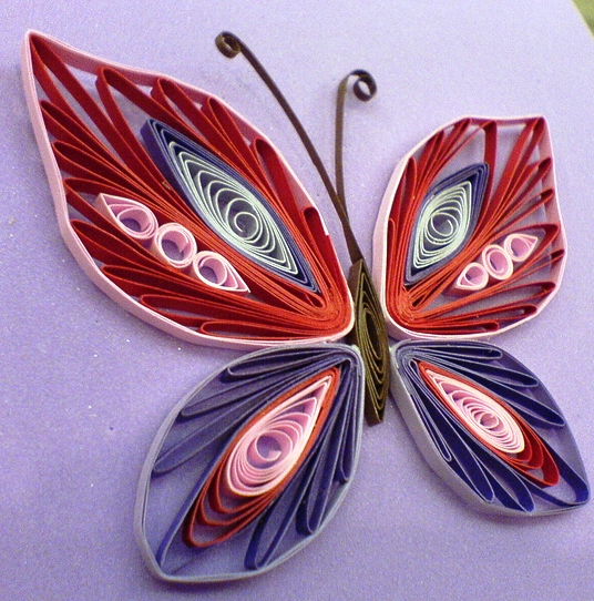 beautiful quilled butterflies ~ art craft projects