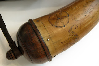 Contemporary Makers: Hunting Pouch and Powder Horn Set by David Umbel