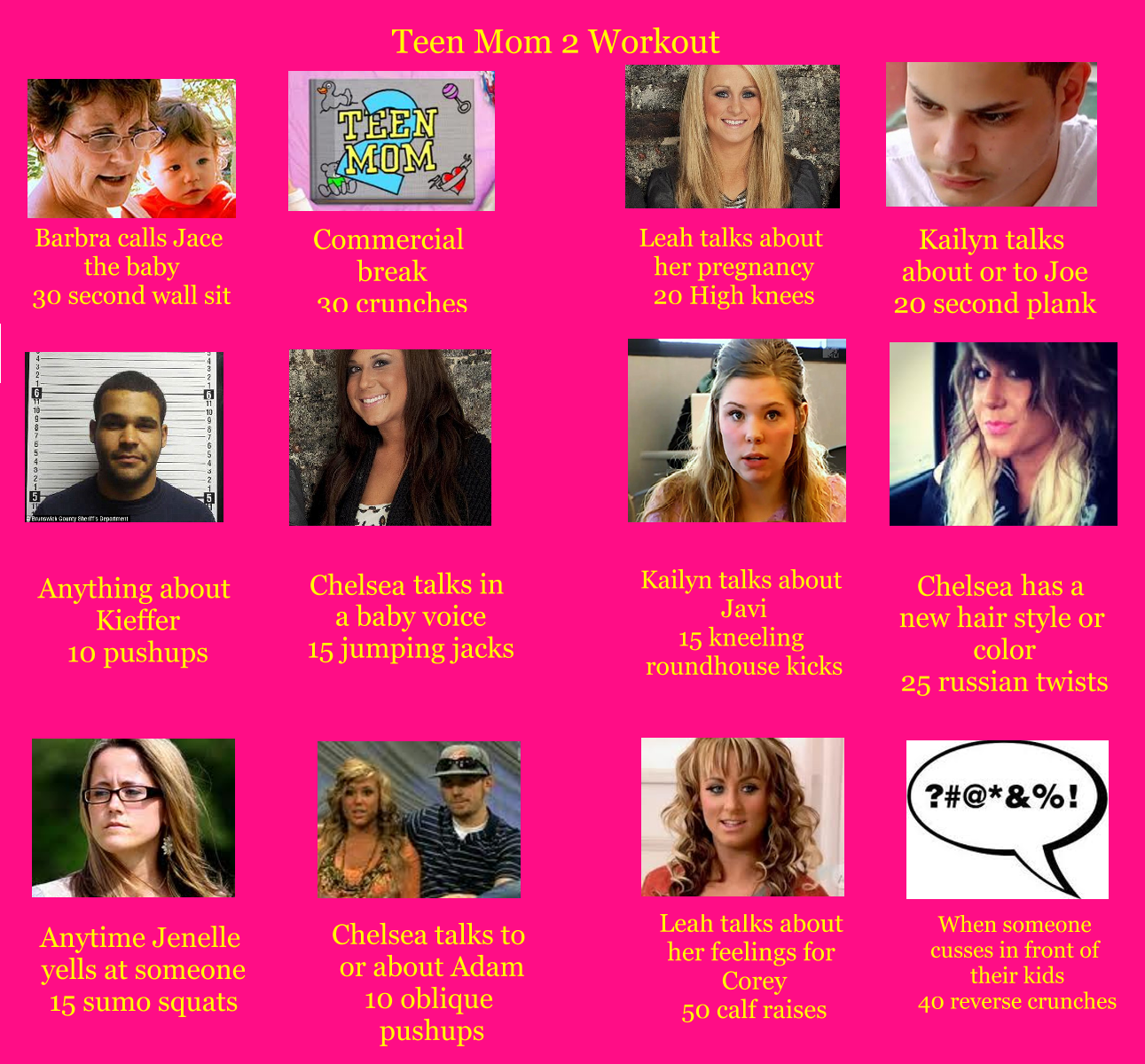 Redneck Soccer Mom: Teen mom 2 workout