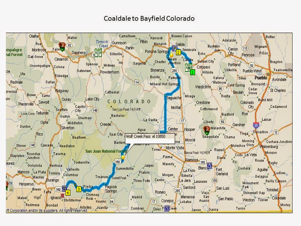 Jack & Jackie's Travels: 13. Coaldale to Bayfield Colorado