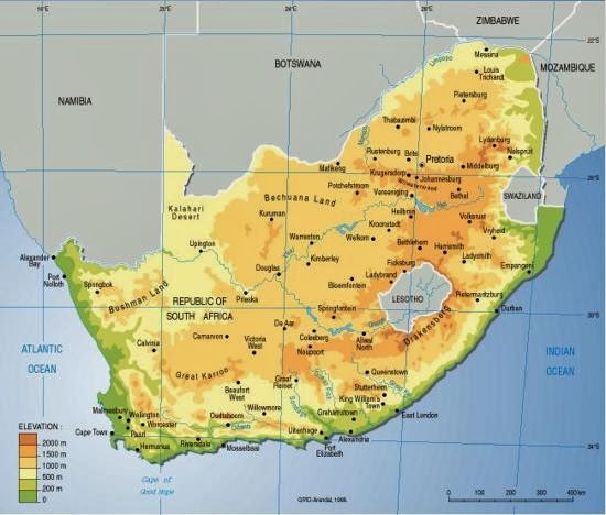 Geography Map of South Africa Pictures | Map of South Africa Pictures