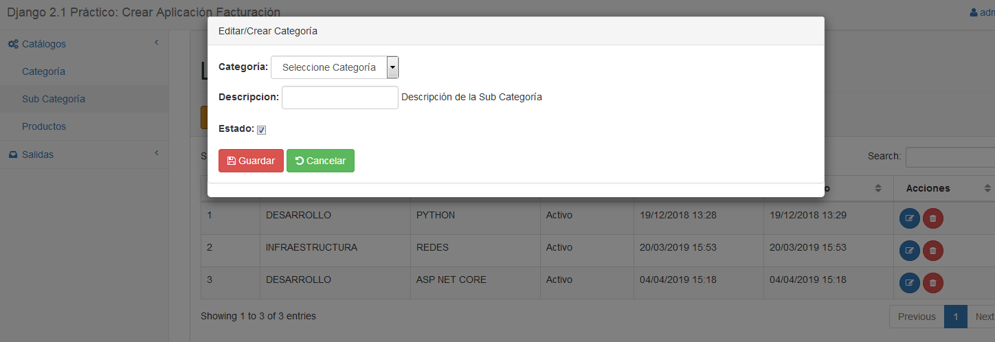 Ventanas Modales con Django usando Bootstrap y Vistas Basadas en Clases ~ DEBS Consultores