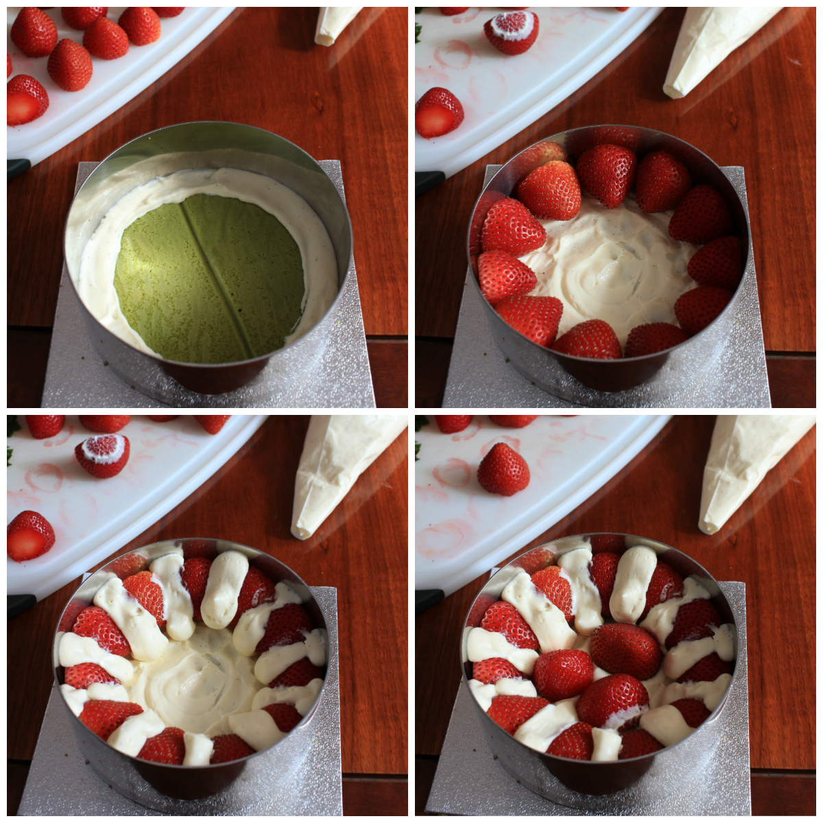 Fraisier/French-style strawberry cake