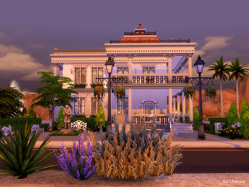 Renaissance Library Lot | Sims 4 Houses