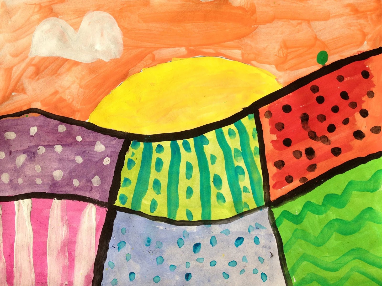 Art at Hosmer: David Hockney Inspired Colorful Landscapes