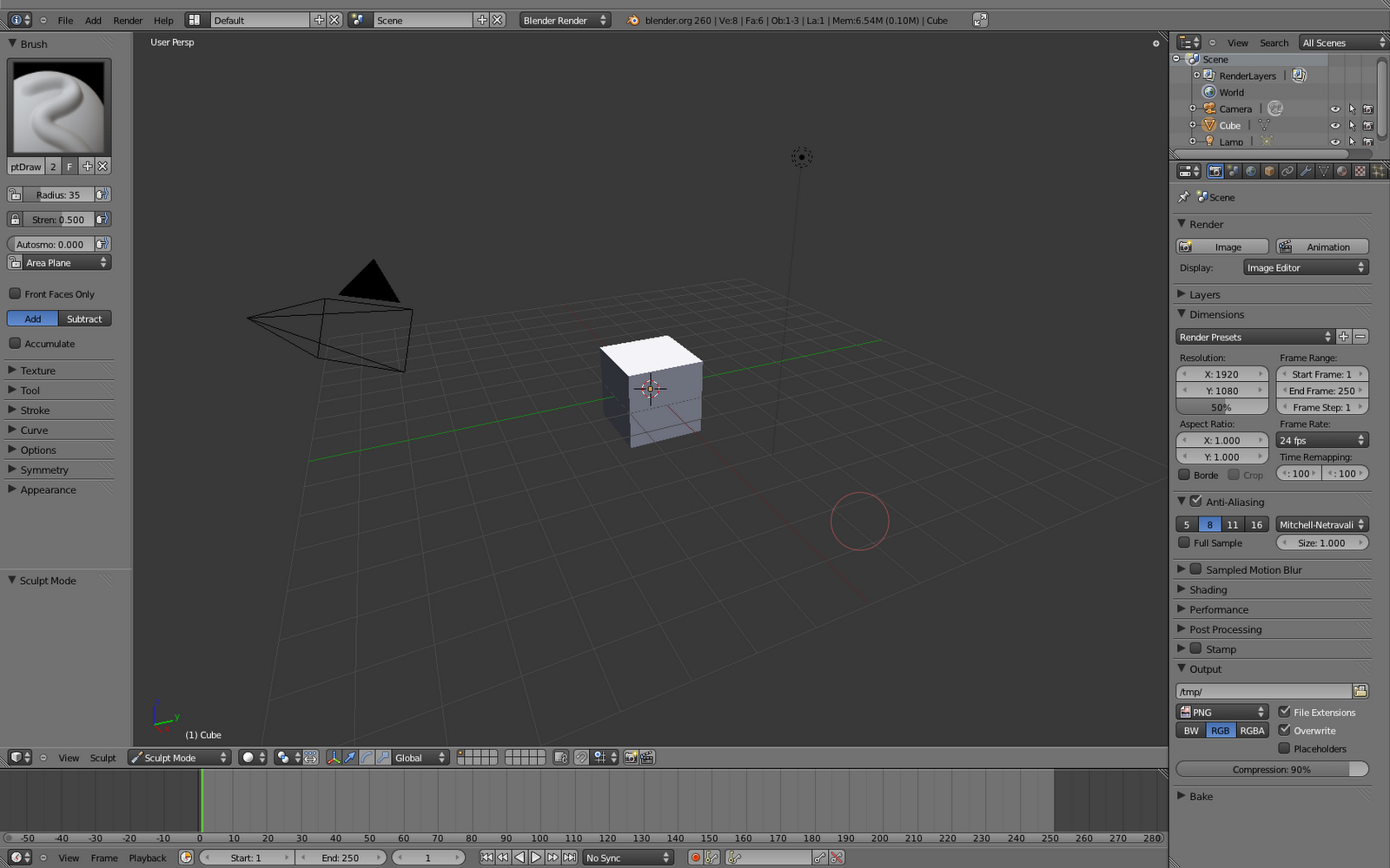 Blender Sculpt Mode UI proposal
