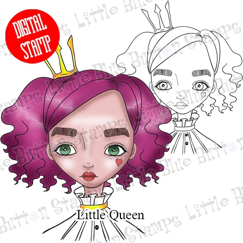 debo's kaartenhoekje: Little Blue Button: new release: Little Queen