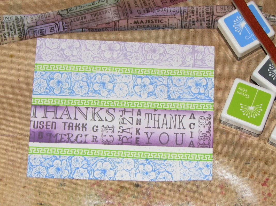 Ink Stains: Border Stripe Stamping Technique