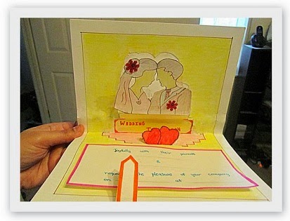 DIY 3D Pop Up Wedding Invitation - Momscribe