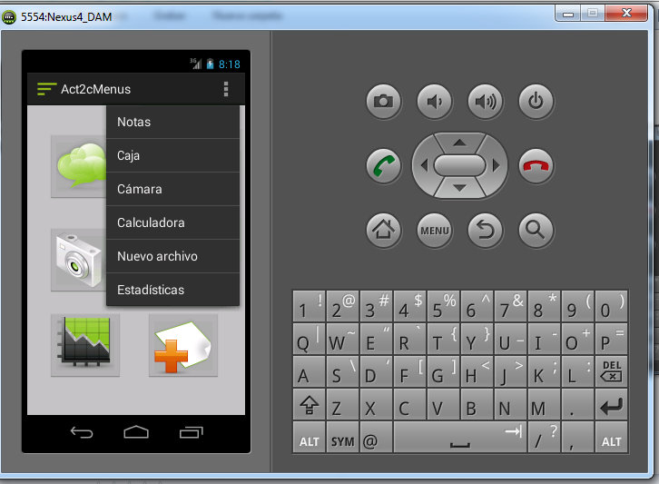 8 Actividad "Desarrollo de interfaces" Menús en Android ~ onCode Blog