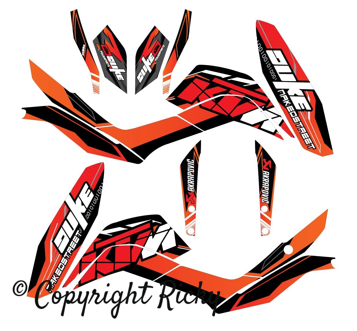 KTM Duke Custom Decals Graphics: New Custom Design Graphics KTM Duke ...