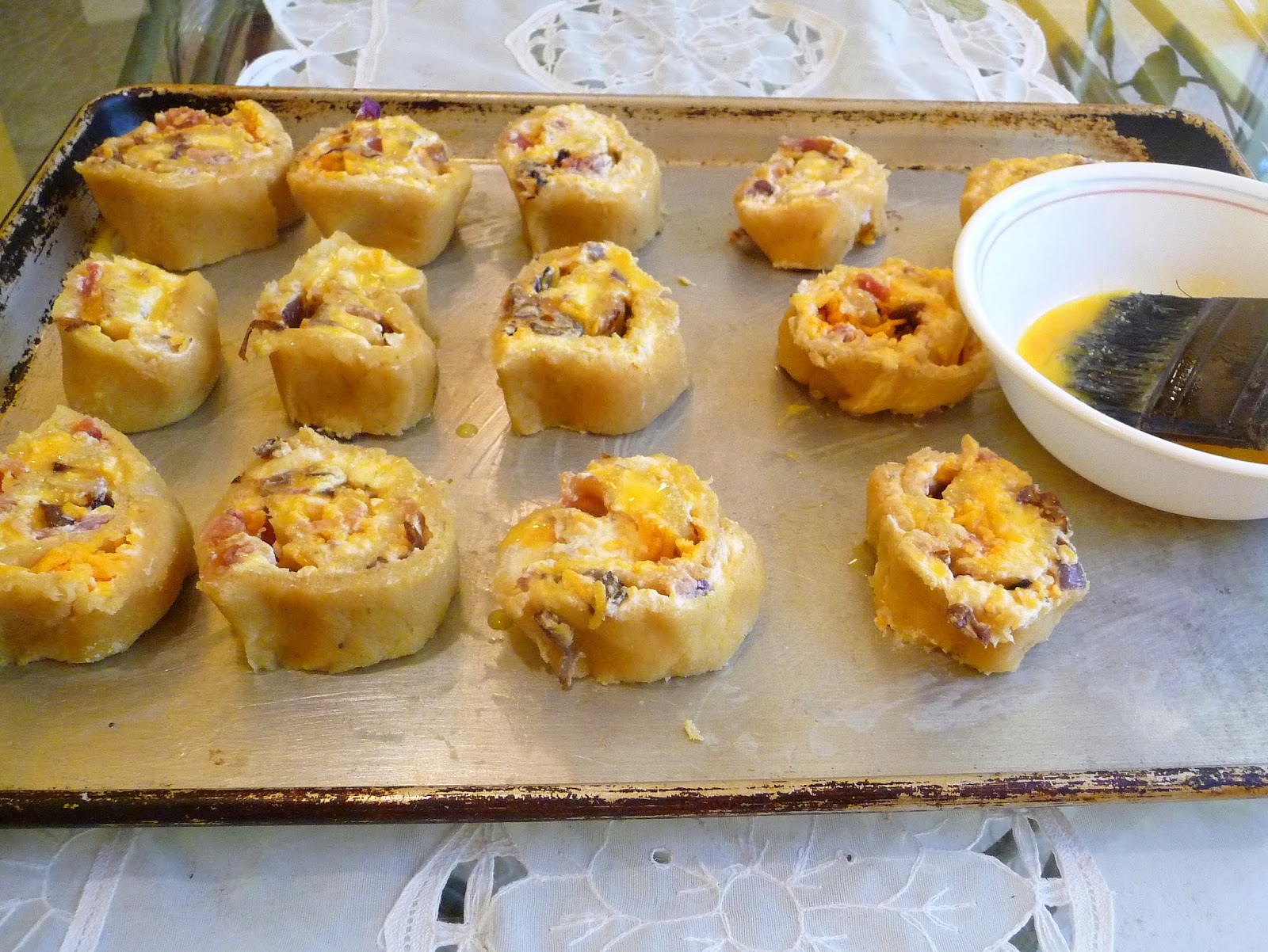 MIRACLE DOUGH BACON CHEESE SPIRALS