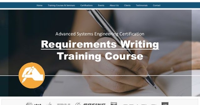 Requirements writing, Specifications training course