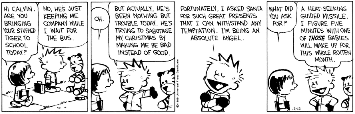 English Activities : Calvin and Hobbes: Bus Stop Musings - Comics to ...