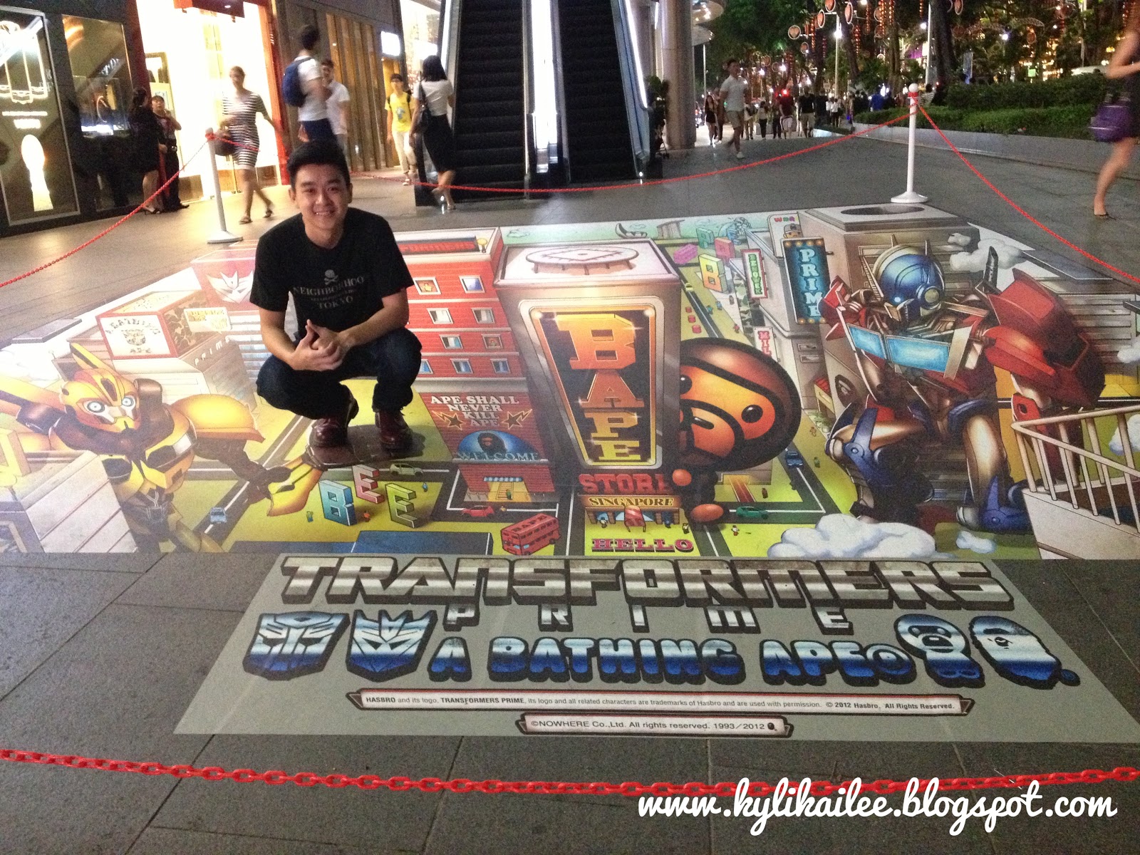 Aloha From Singapore!: Bape x Transformers 3D Street Mural