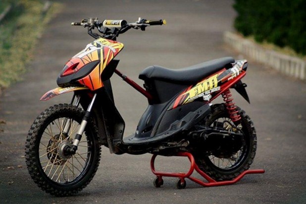 Modifikasi Matic Trail Yamaha Mio Dan X-Ride Biar Nampak Lebih Kekar ...