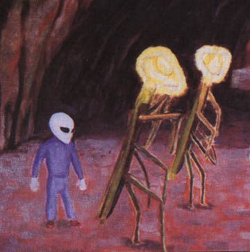 the emotion fear arises: David Huggins / artist & alien abductee