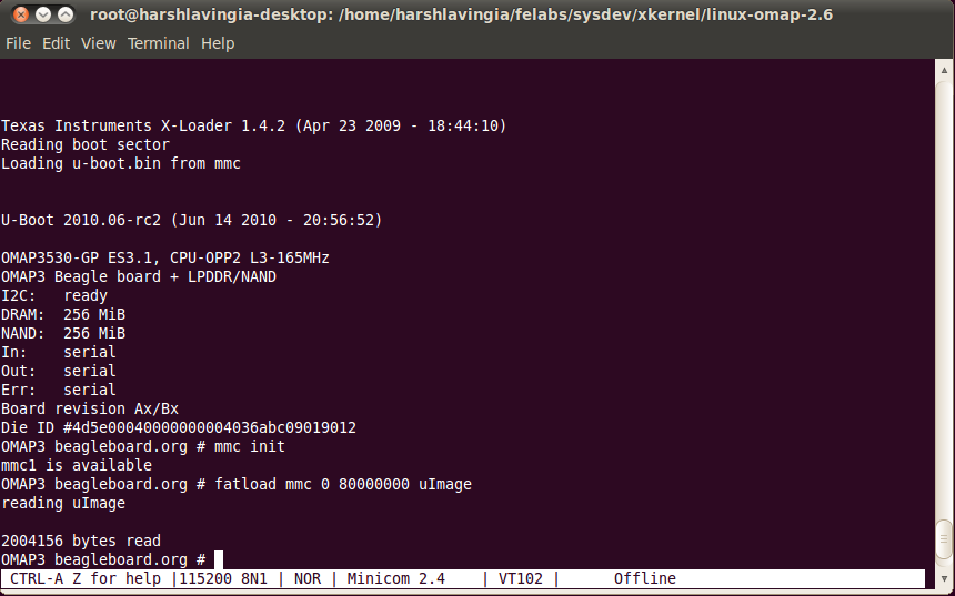 Abhishek Mourya's blog: Loading u-boot into the board