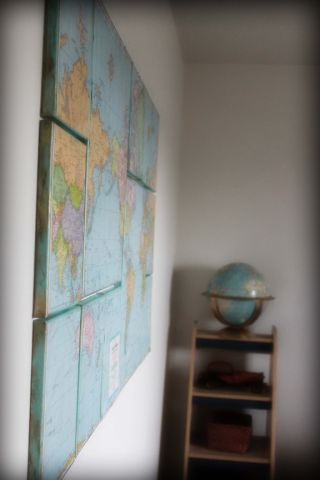 Fabulous Pieced Map Art Tutorial | Remodelaholic
