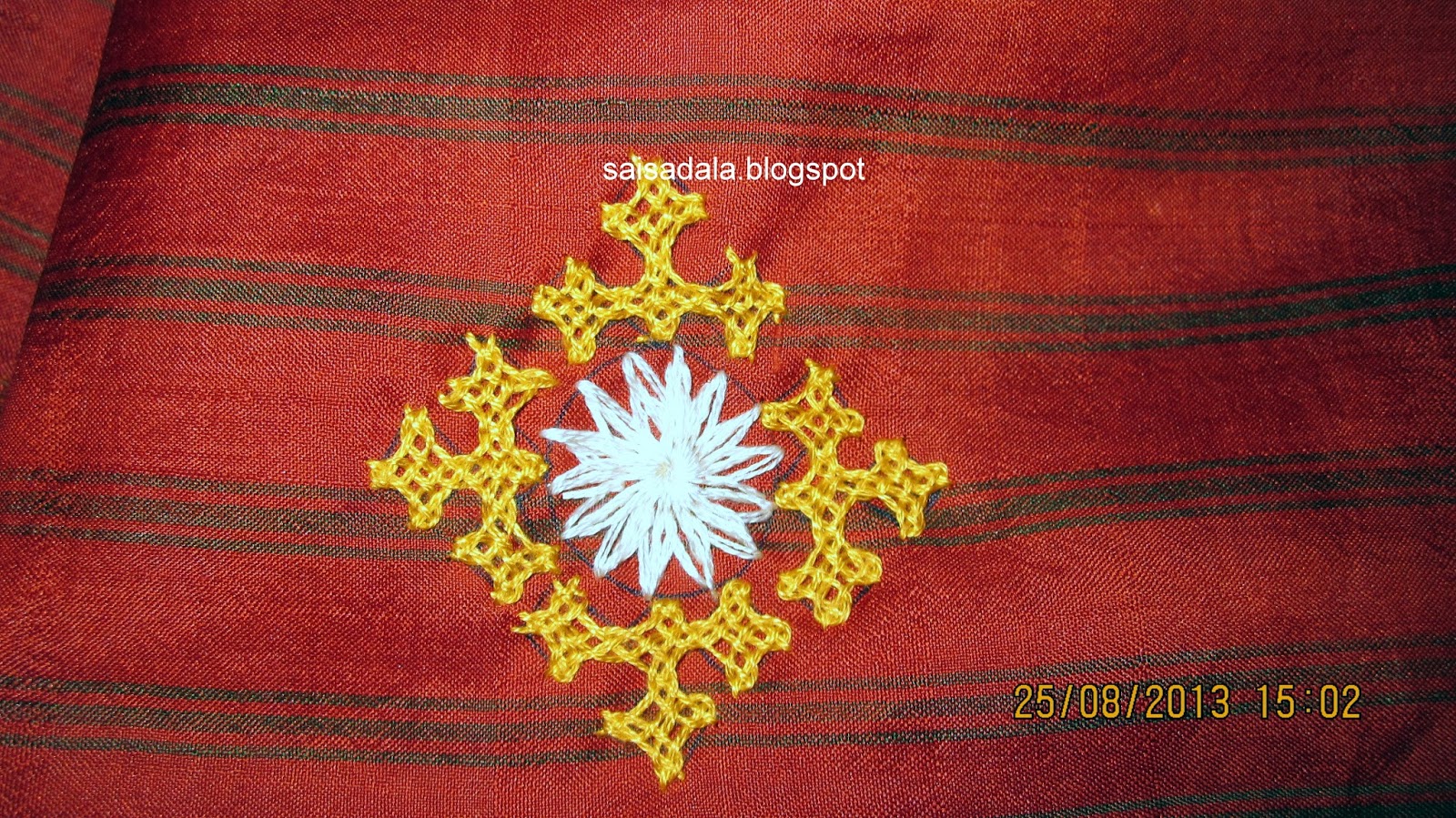 Sadala's Embroidery: Kutch Work: Saree