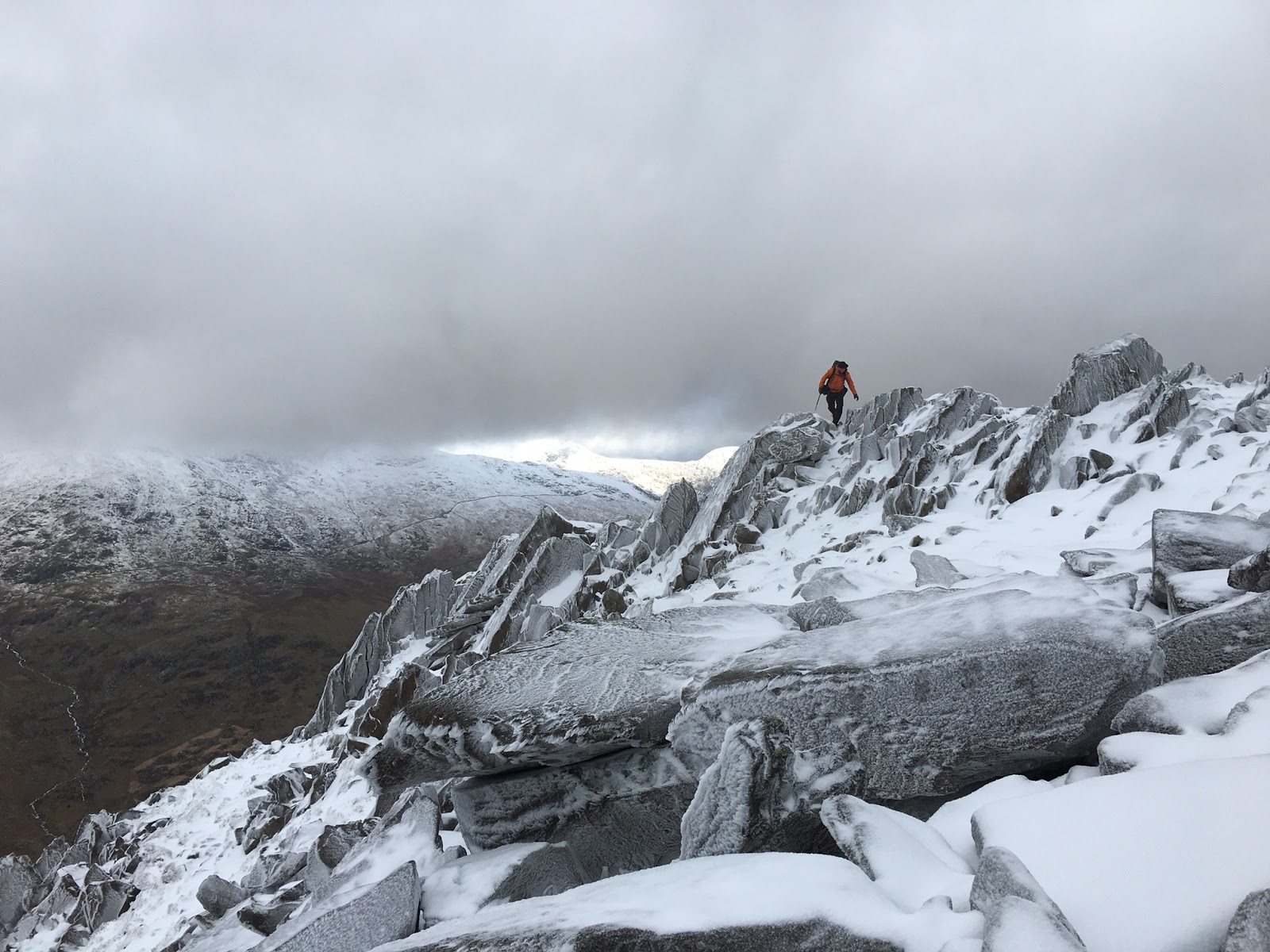 Rob Johnson: North Ridge of Tryfan in the snow with Trail Magazine
