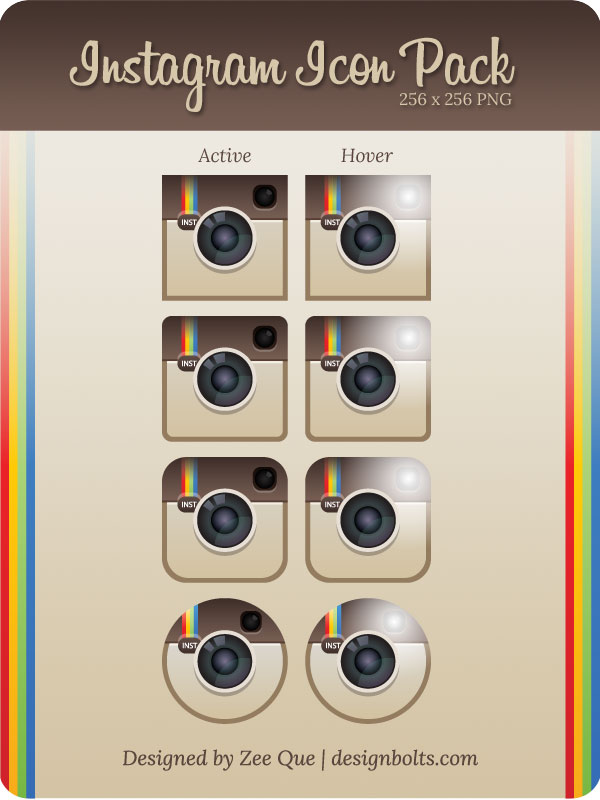 Iconos: Instagram Icon Pack (256 x 256) PNG