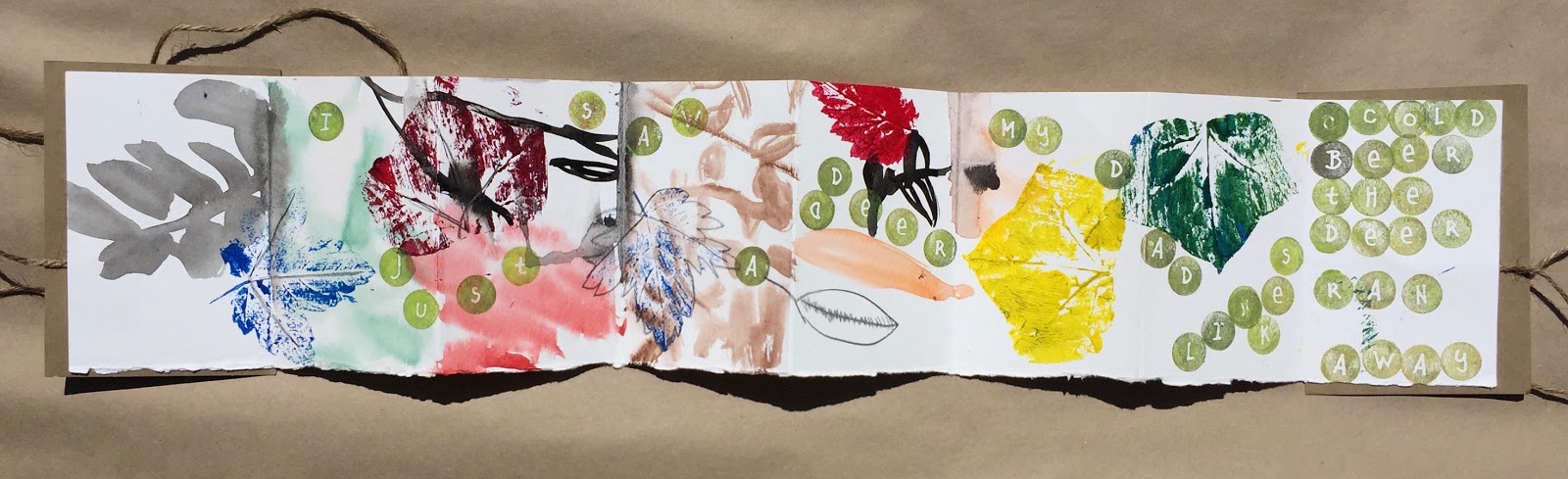 Doodlebug Dabblings: creating a fold out nature book