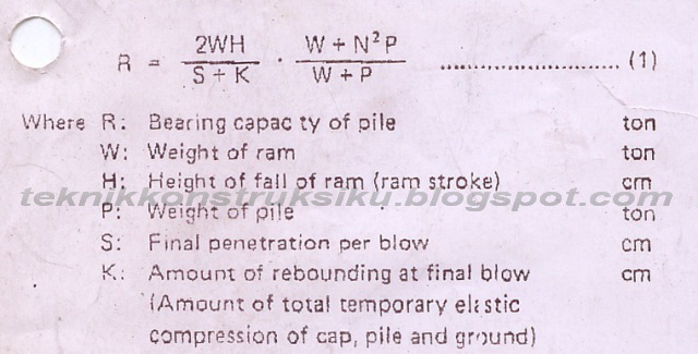 Hitungan Daya Dukung dengan Kalendering ( Rumus Hiley ) | Sedikit ...