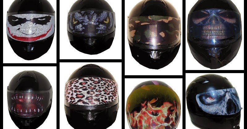 Motorcycle Helmets: New Motorcycle Helmet Visor Decals