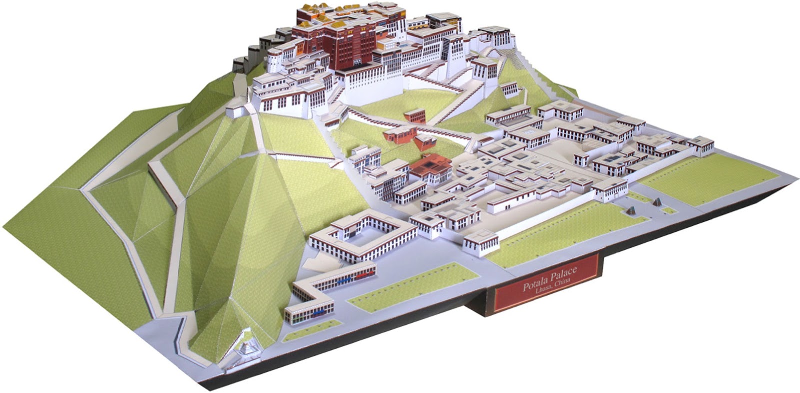 Mô hình giấy Cung Điện Potala - Potala Palace - Trung Hoa Ket Nghe