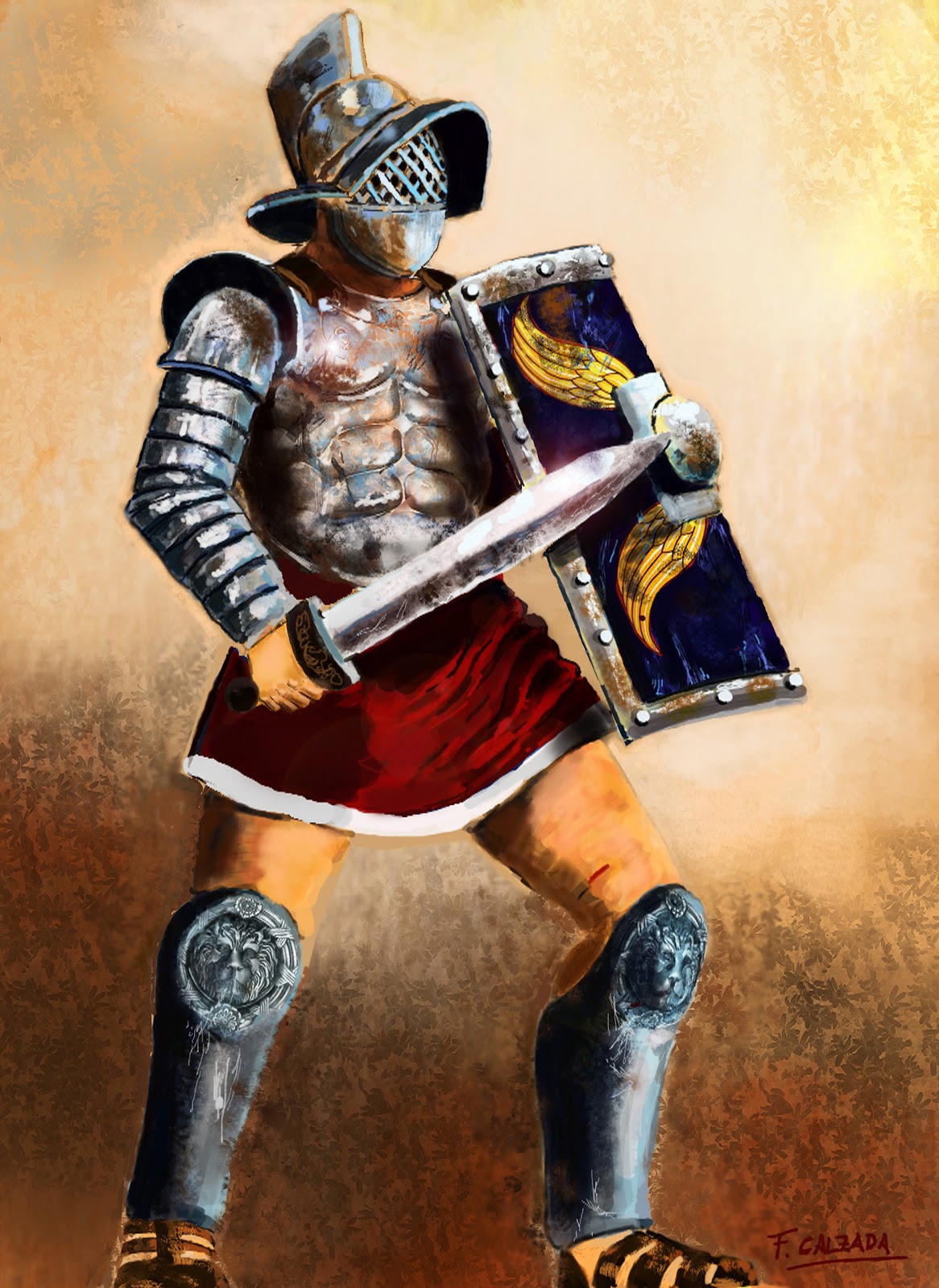 Fernando Calzada Illustrations. Ilustraciones.: Murmillo Gladiator