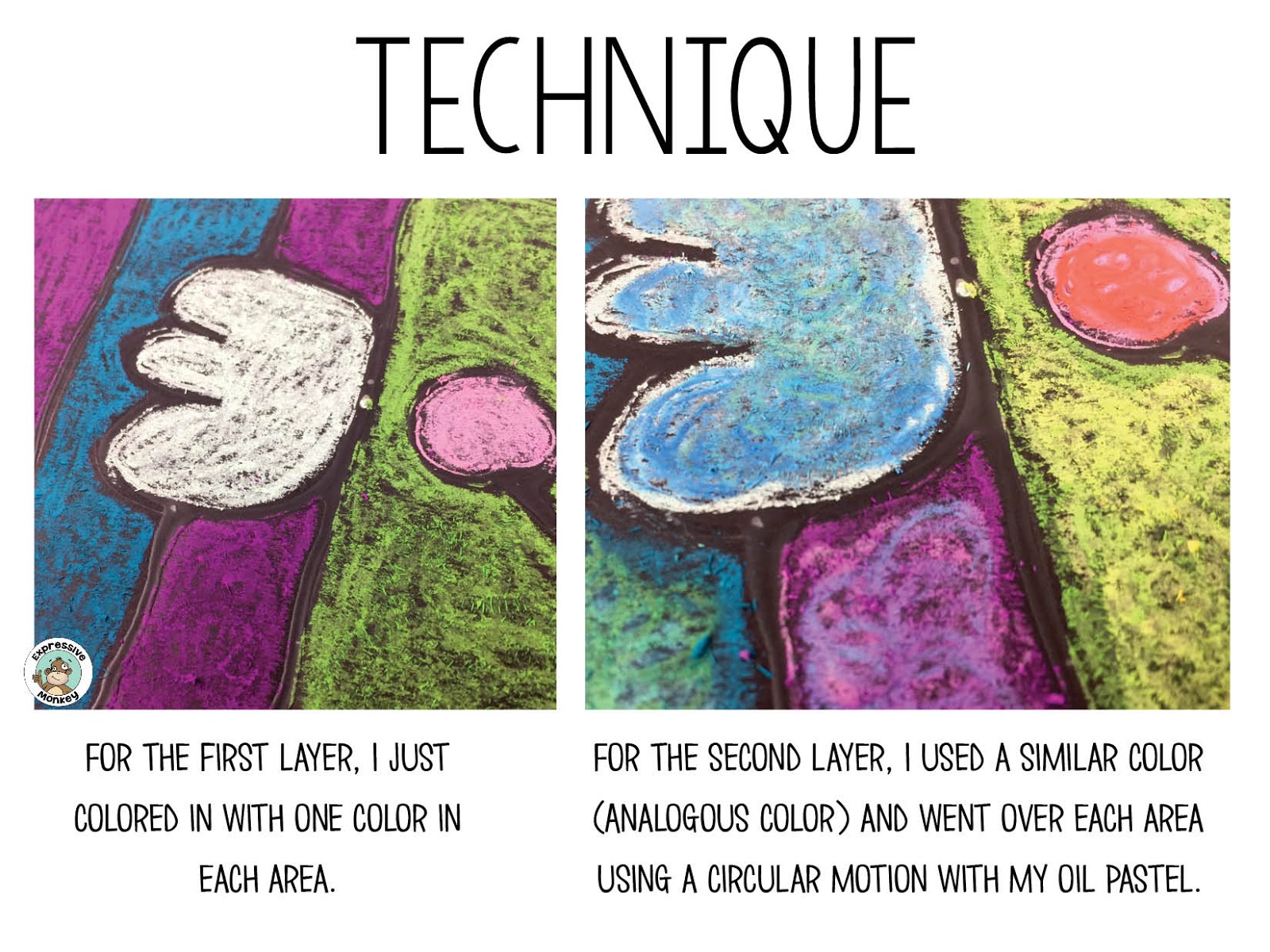 Art Technique Ideas for Fish with Feeling - Expressive Monkey