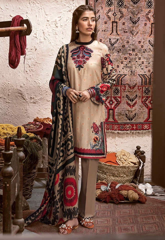 Pakistan' s Brand Cross Stitch Cotton Satin Collection 2018-19