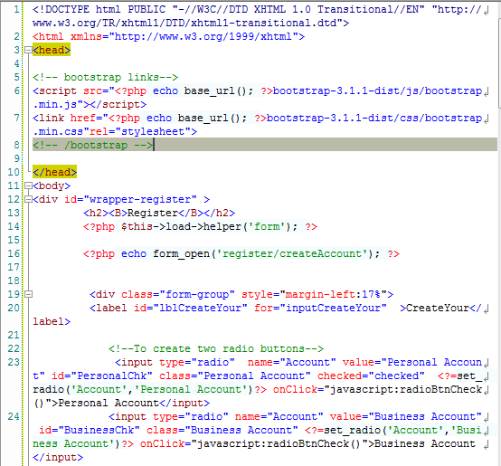 How to create simple registration form in codeigniter ~ Codeigniter