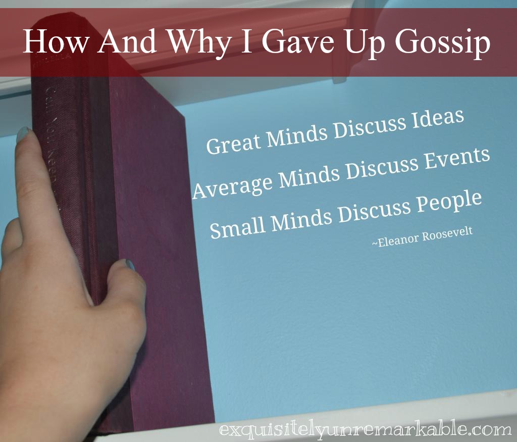Elevating The Conversation Beyond Gossip - Exquisitely Unremarkable