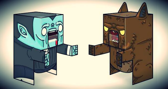PapercraftZone Br: Halloweenies 2015 - Vampire and Werewolf ...