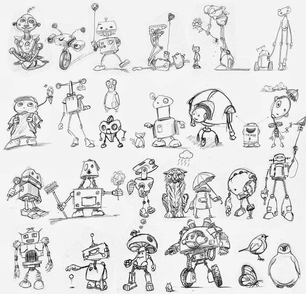 Robot sketch, Robots drawing, Robot concept art
