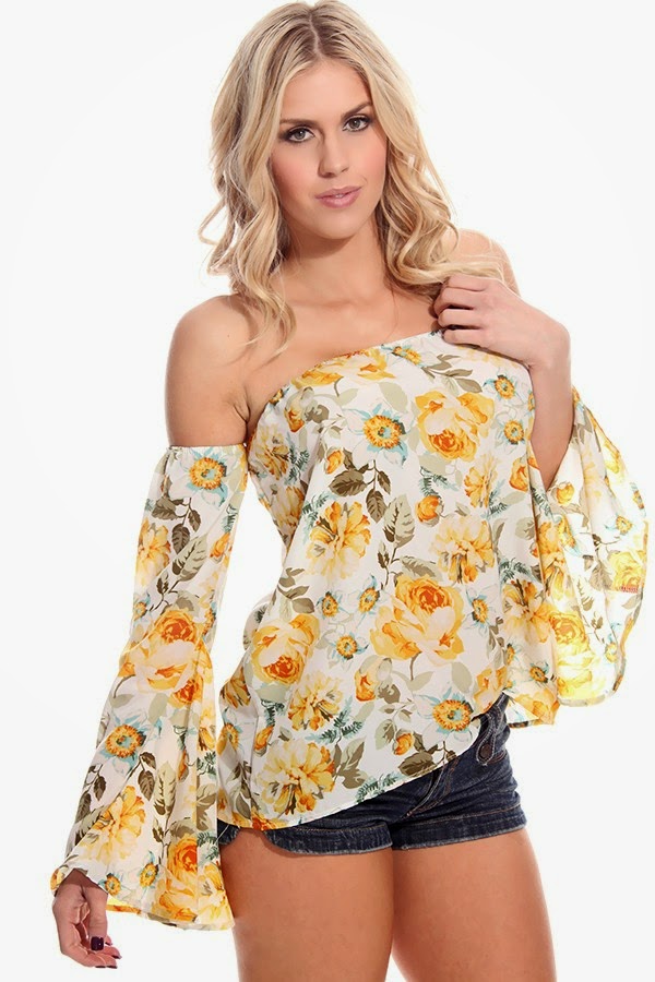 Stars Loves: Trendy Floral Print Tops