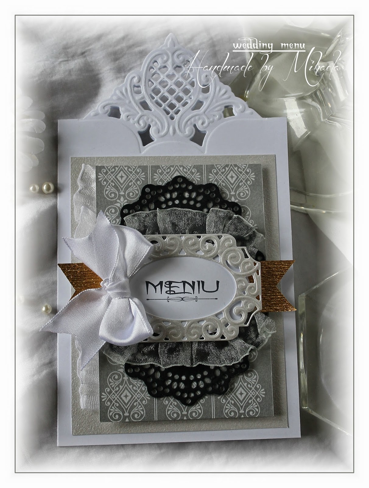 Handmade by Mihaela: Wedding menu and place card